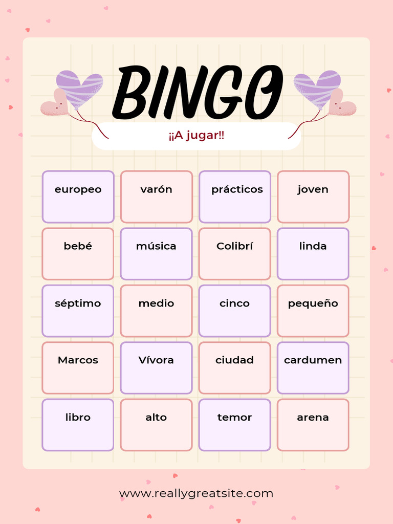 Bingo de Sustantivo y Adjetivos | PDF | Juegos y actividades | Libros ...