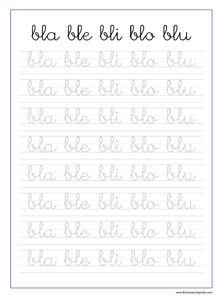 ficha_caligrafia_imprimir_silabas_bla_ble_bli_blo_blu | PDF