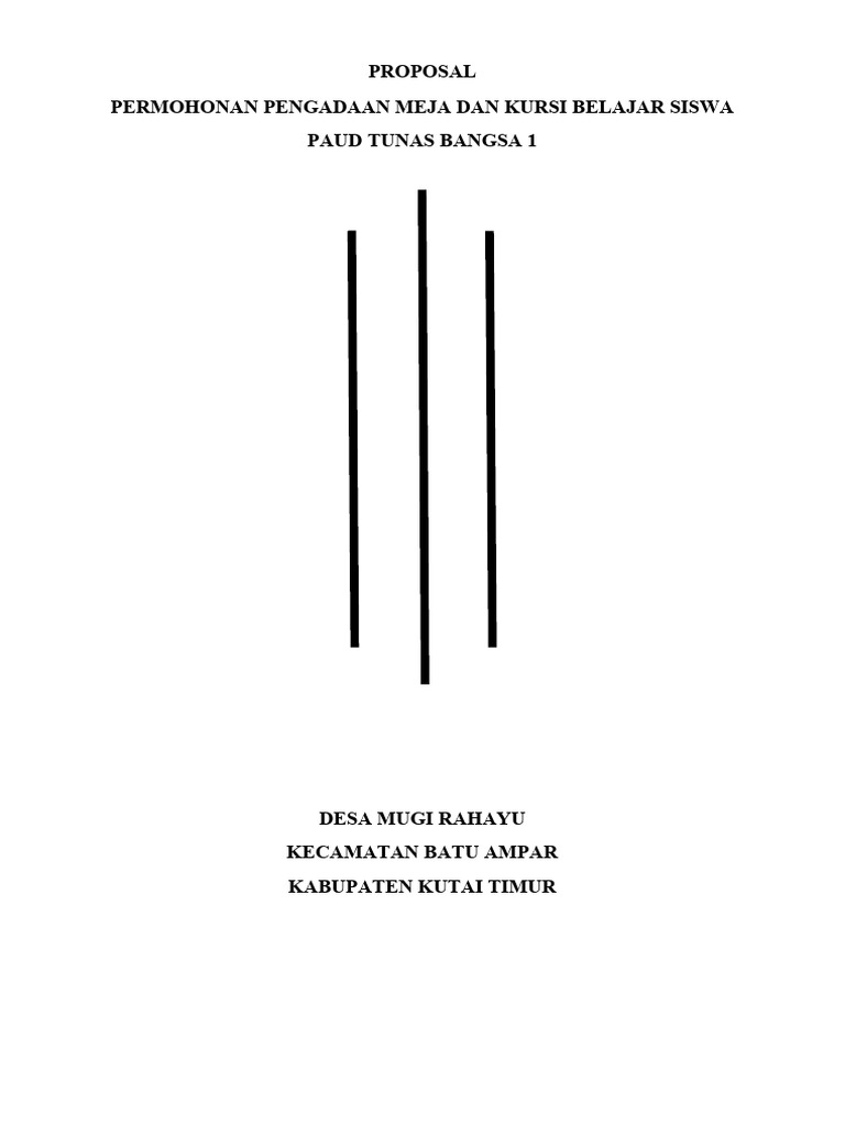 Proposal Kursi Paud | PDF