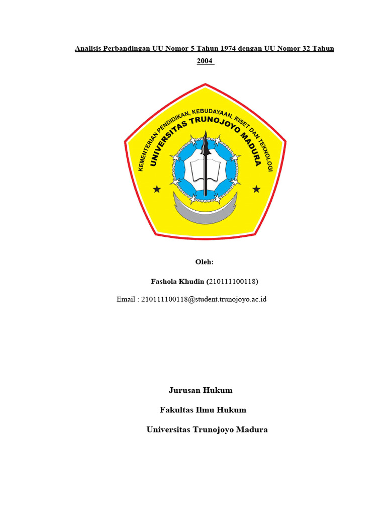 Perbandingan UU 5/1974 dan UU 32/2004 | PDF | Politik | Hukum