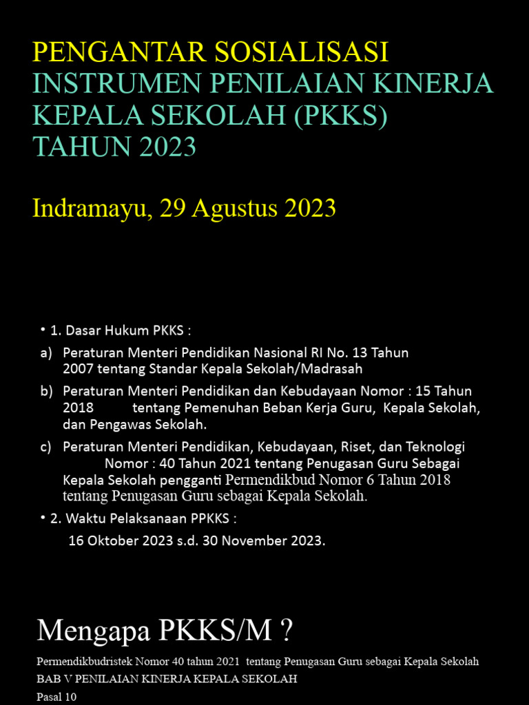 Pengantar Sosialisasi Instrumen PKKS 2023 | PDF