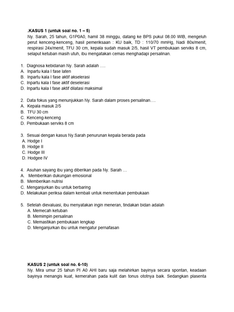 Latihan Soal Osce | PDF