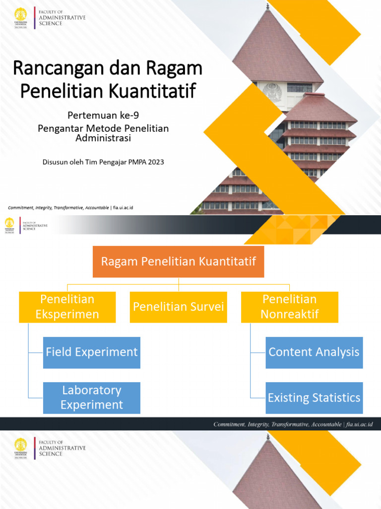 9 Bahan Kuliah 9 PMPA - Rancangan Dan Ragam Penelitian Kuantitatif | PDF