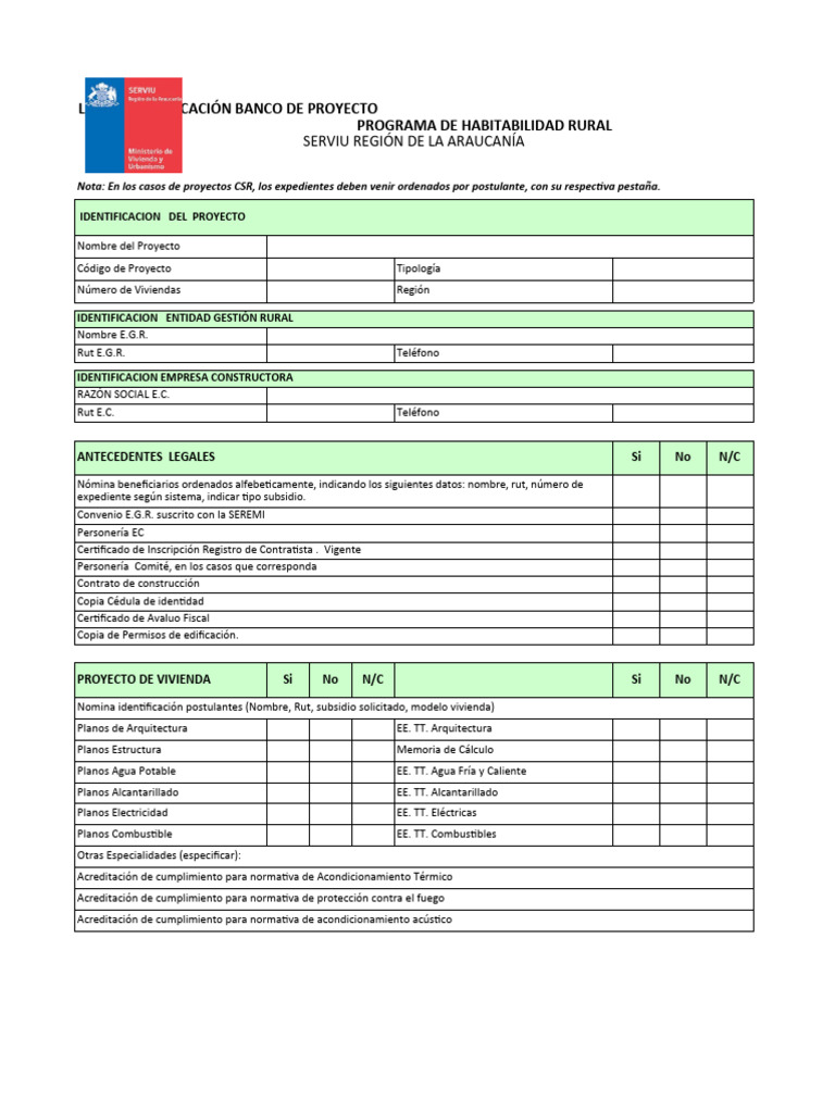Formato Check List | PDF