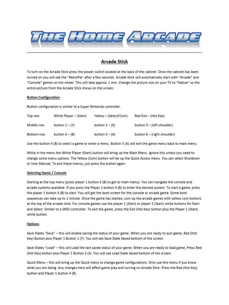 Arcade Stick Manual v2 | PDF