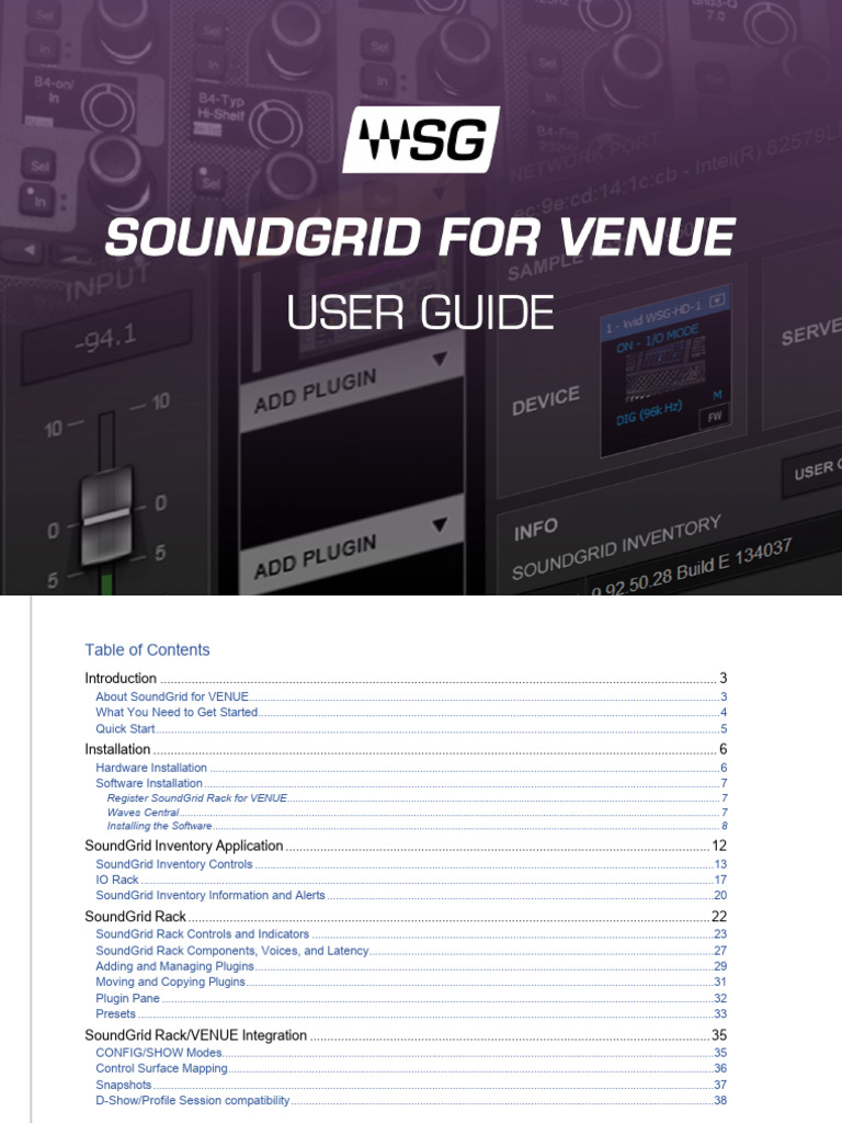 SoundGrid For Venue User Guide | PDF