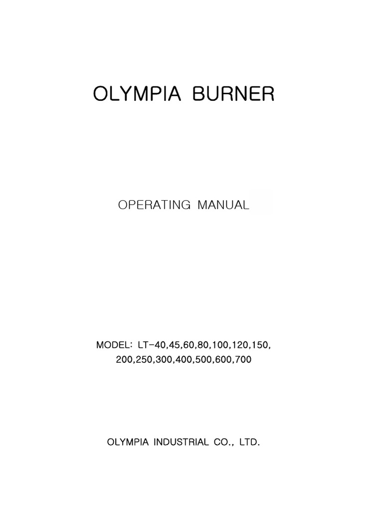 Olympia Burner | PDF