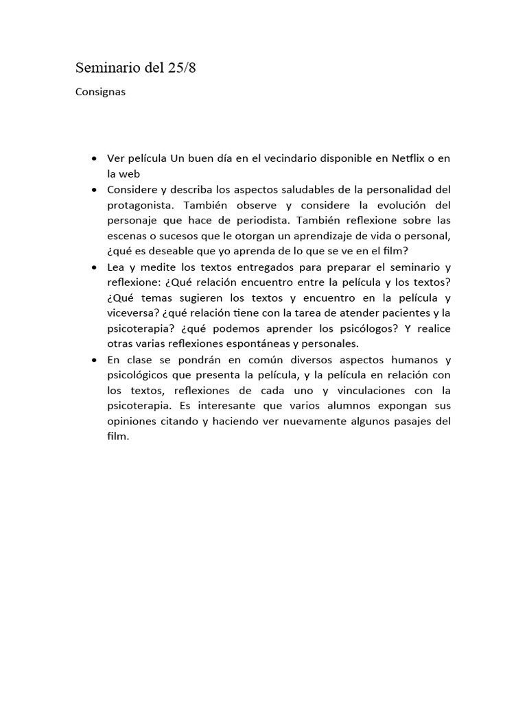 Consignas | PDF