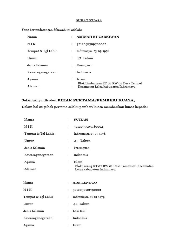 SKK AMINAH Desa Tempel | PDF