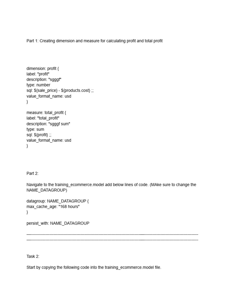 Manage Data Models In Looker Challenge Lab Pdf 