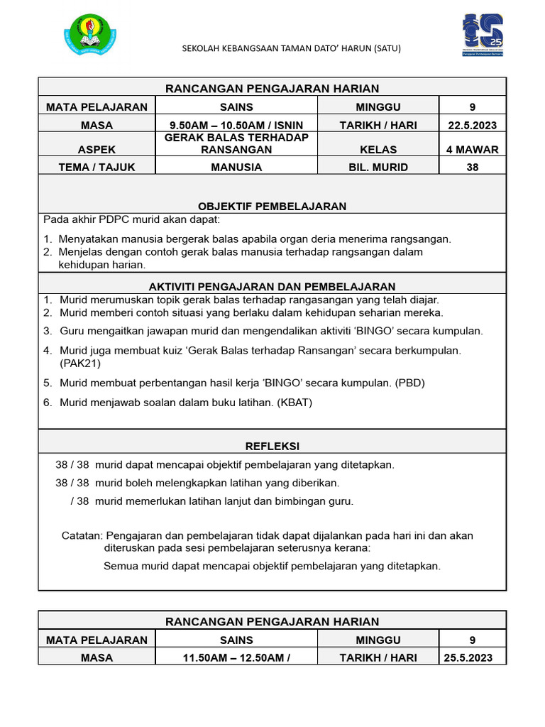 RPH M9 Tahun 4 2023 | PDF