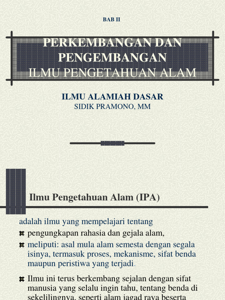 Bahan Ajar Dasar-Dasar Sains | PDF