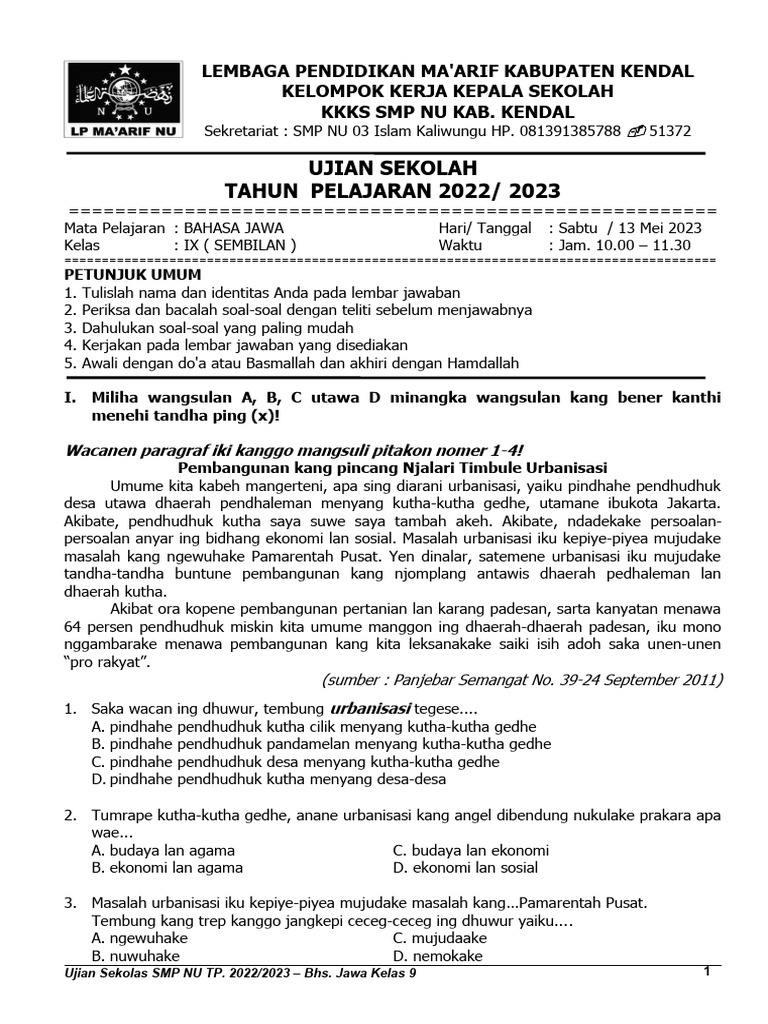 9 BHS - Jawa Us | PDF