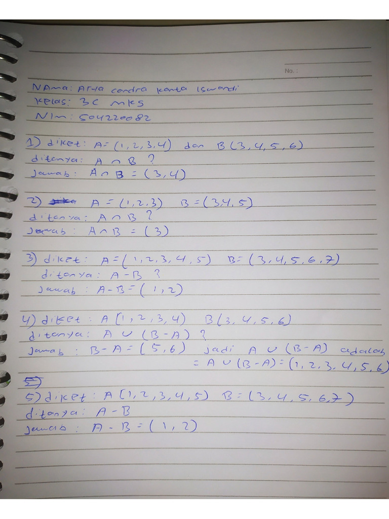 Arya Candra Kanta Iswandi Tugas 1 MTK EKONOMI DAN BISNIS | PDF