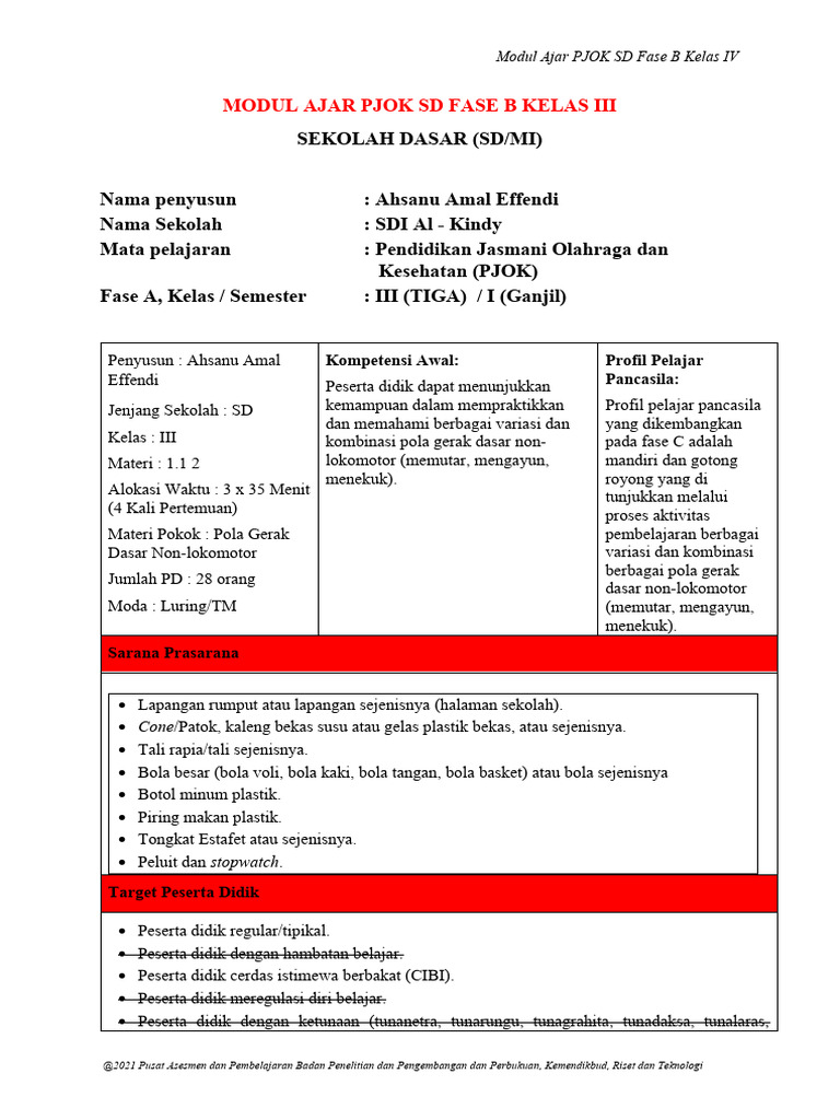 Bab 2 Pjok KLS 3 | PDF