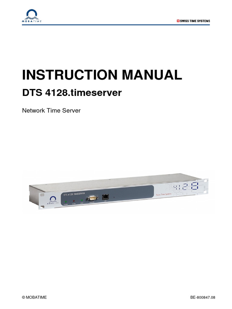 Manual Book Mobatime DTS 4128 Timeserver | PDF | Computer Network ...