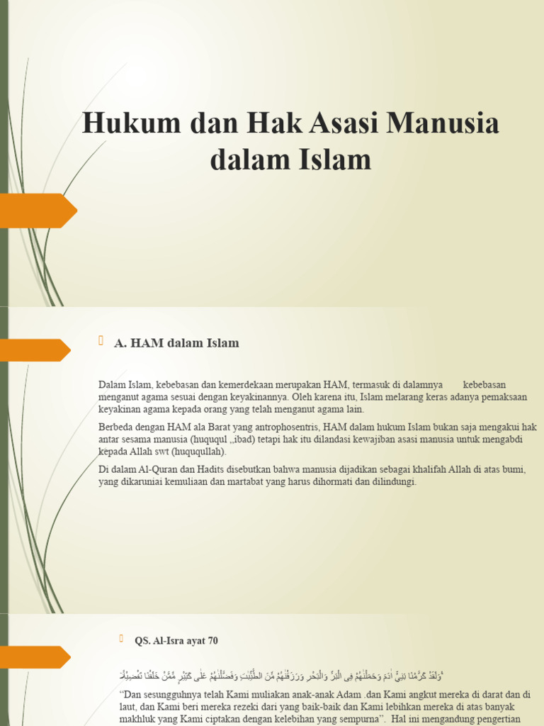 Hukum Dan Hak Asasi Manusia Dalam Islam | PDF