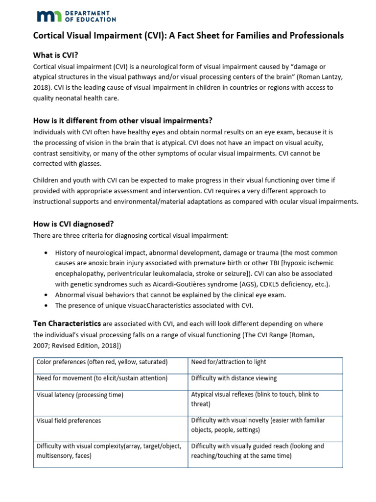 CVI Fact Sheet Final | PDF