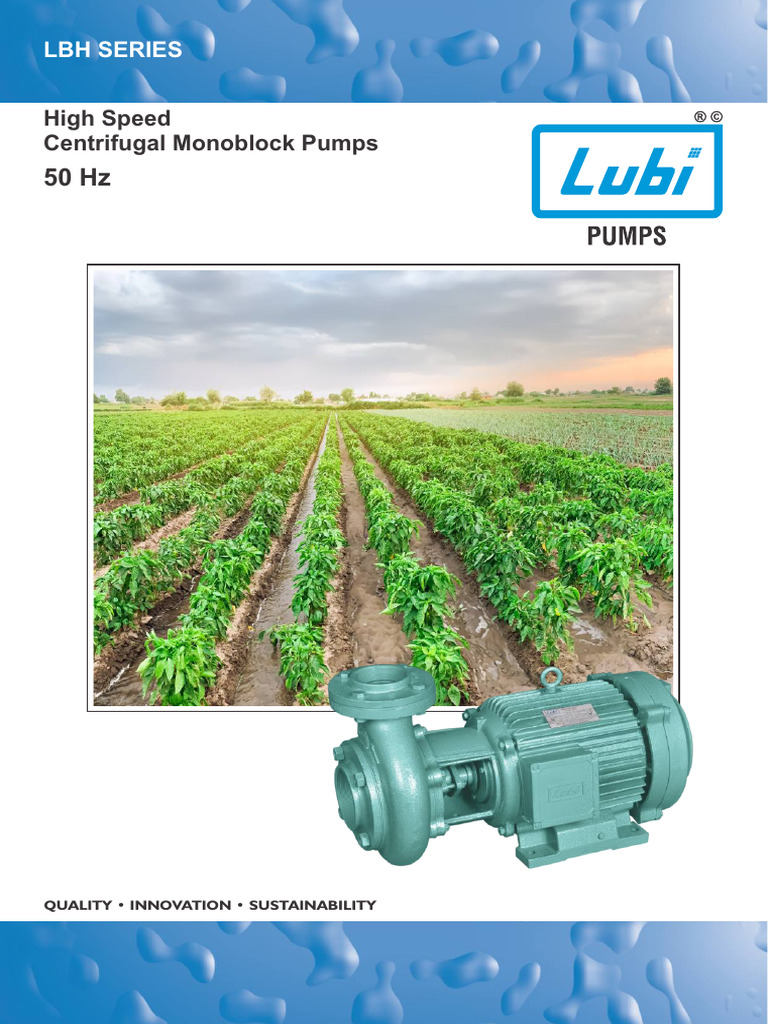 Lubi LBH Monoblock Pumpset | PDF | Pump | Electricity