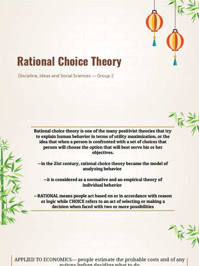 Ratonal Choice Theory | PDF