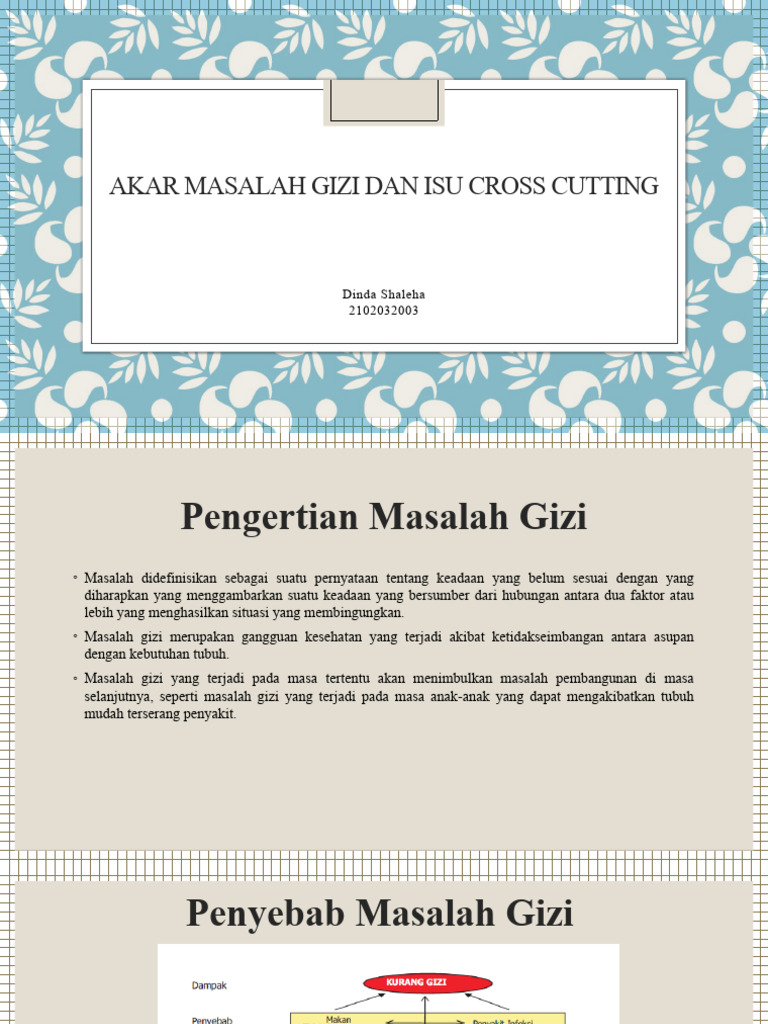 Akar Masalah Gizi Dan Isu Cross Cutting | PDF | Ilmu Sosial