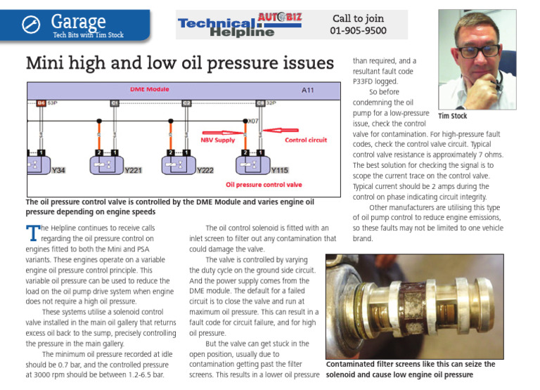 Mini Low Oil Pressure