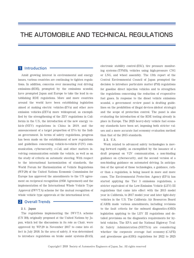 2 The Automobile and Technical Regulations | PDF