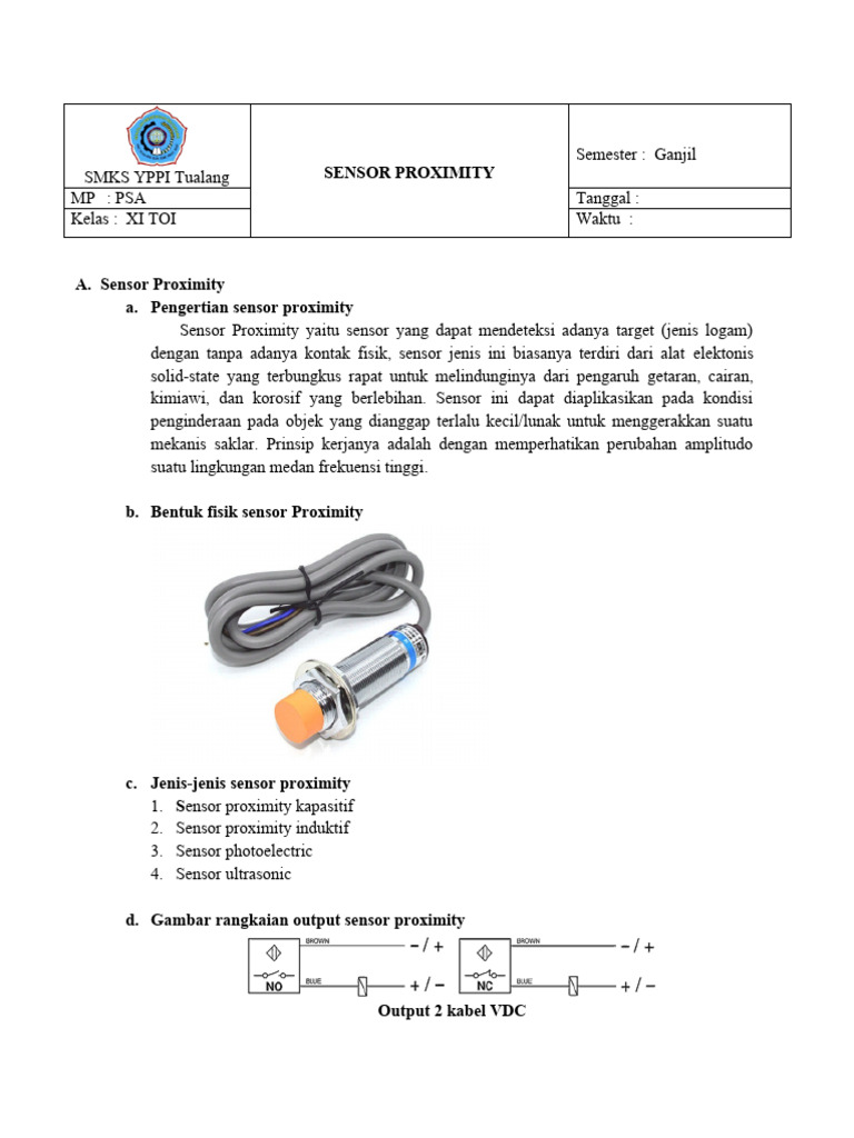 Pengertian dan Jenis Sensor Proximity | PDF | Komputer | Teknologi ...