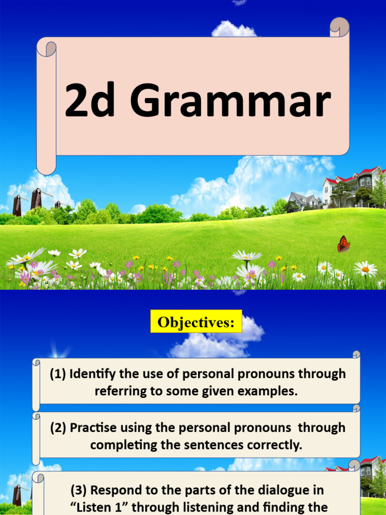 2d Grammar | PDF | Verb | Object (Grammar)
