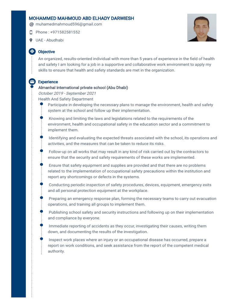 Cv. Mohammed Mahmoud | PDF | Occupational Safety And Health | Safety