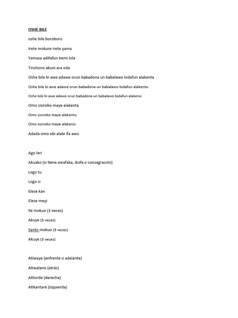 Oshe Bile y Dar Coco | PDF