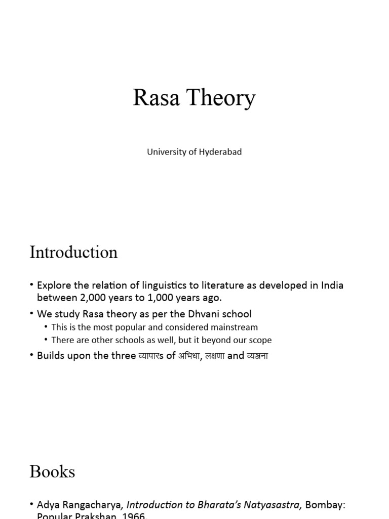 Rasa Theory | PDF