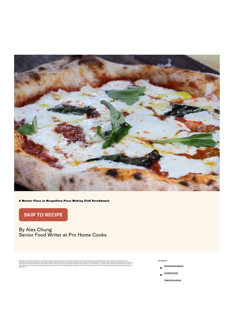 Pro Home Cooks - A Master Class in Neapolitan Pizza Making (Full ...