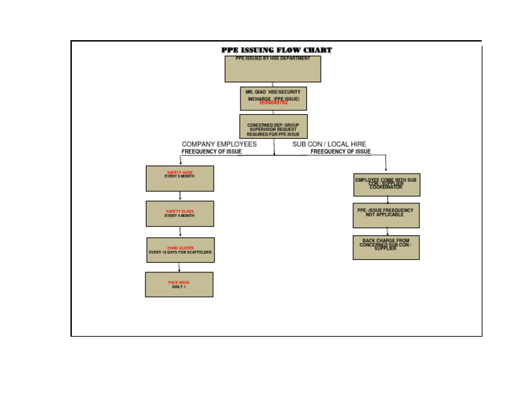 PPE ISSUE FLOW CHART (1) | PDF