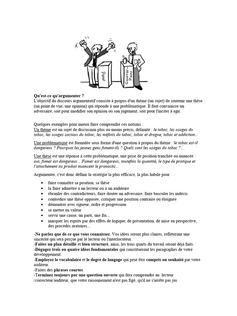 Qu'Est-ce Qu'Argumenter ? | PDF