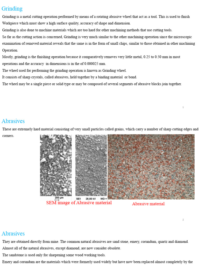 Unit 5 | PDF | Grinding (Abrasive Cutting) | Abrasive
