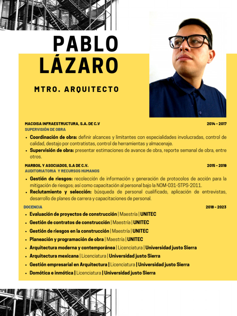 Experiencia en Arquitectura y Docencia | PDF | Negocios