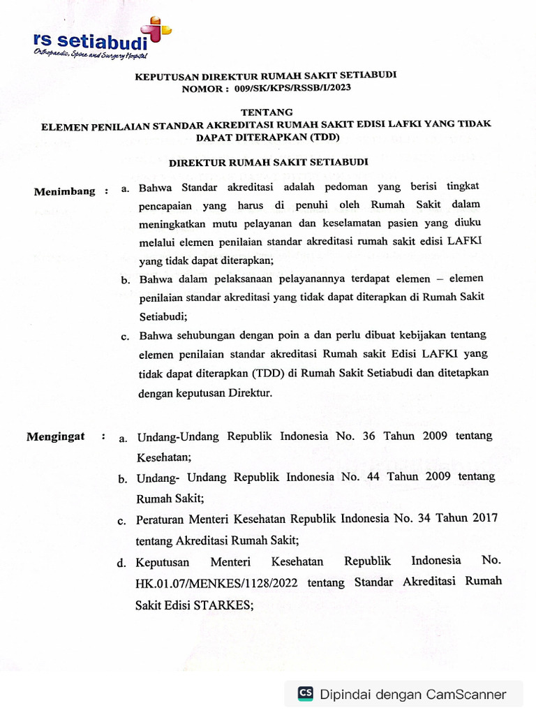 SK TDD DAN LAMPIRAN | PDF