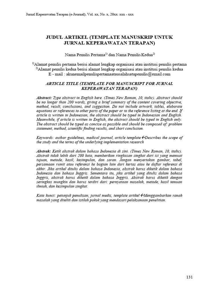 Template JKT (2020) | PDF