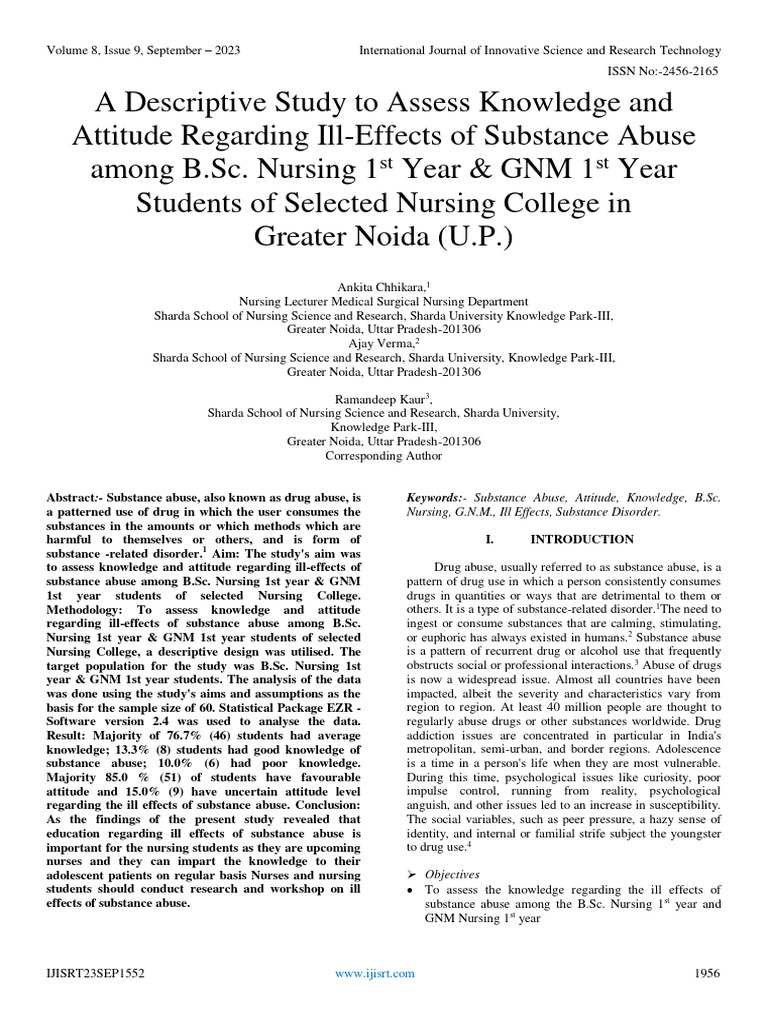 A Descriptive Study to Assess Knowledge and Attitude Regarding Ill ...
