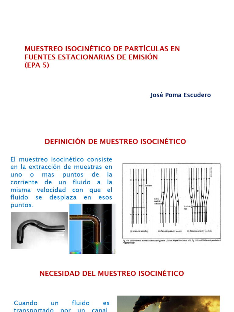 MUESTREO ISOCINÉTICO DE EMISIONES (MÉTODO EPA 5) (Rev 1) | PDF | Gases ...