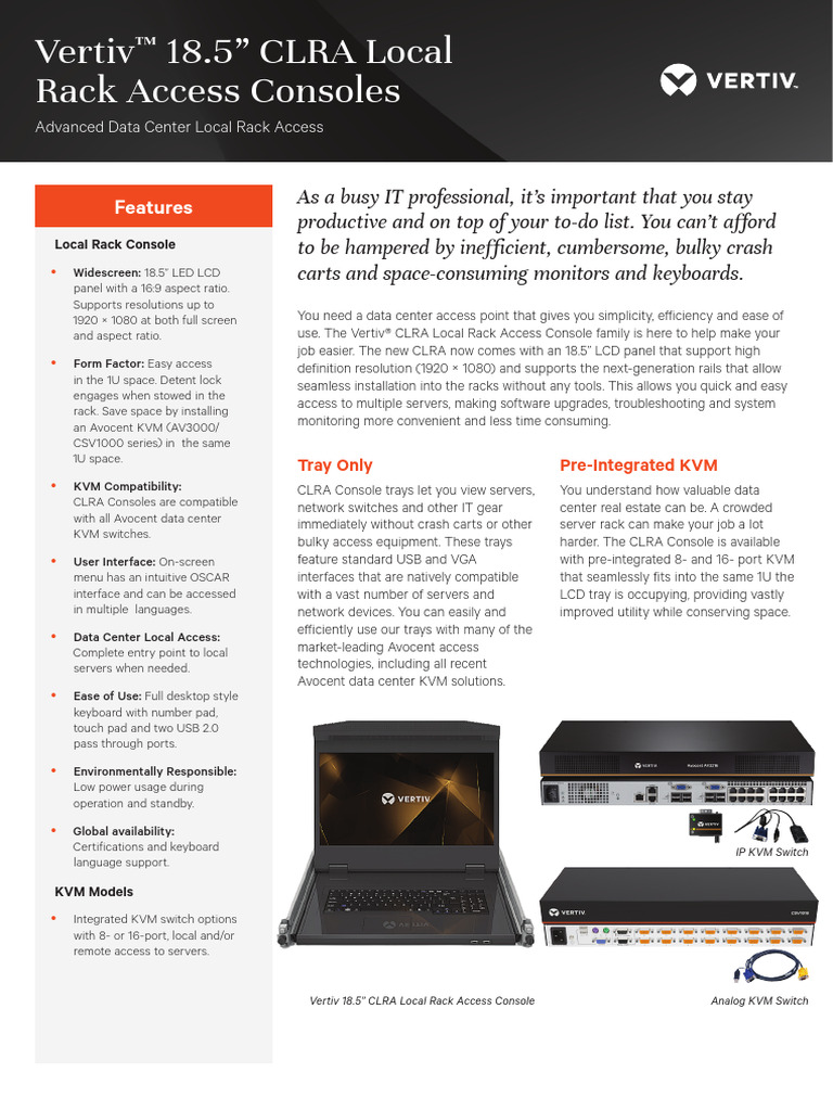Clra Local Rack Access Consoles Brochure | PDF