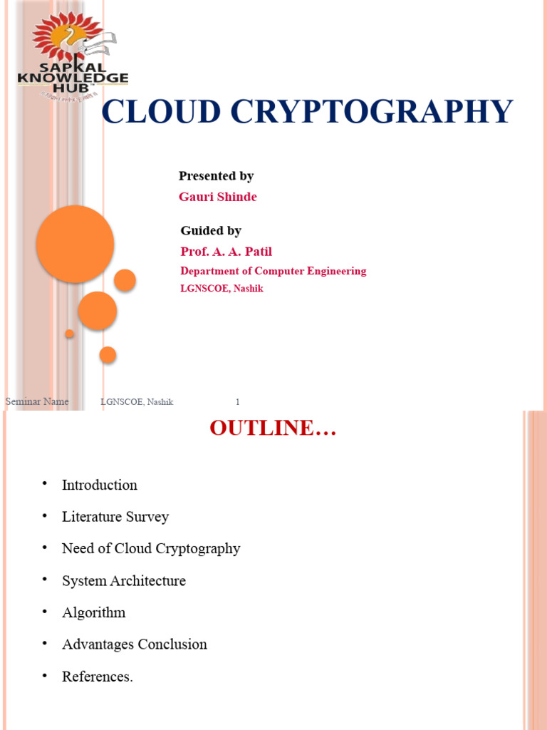 Cloud Cryptography Final Presentation | PDF