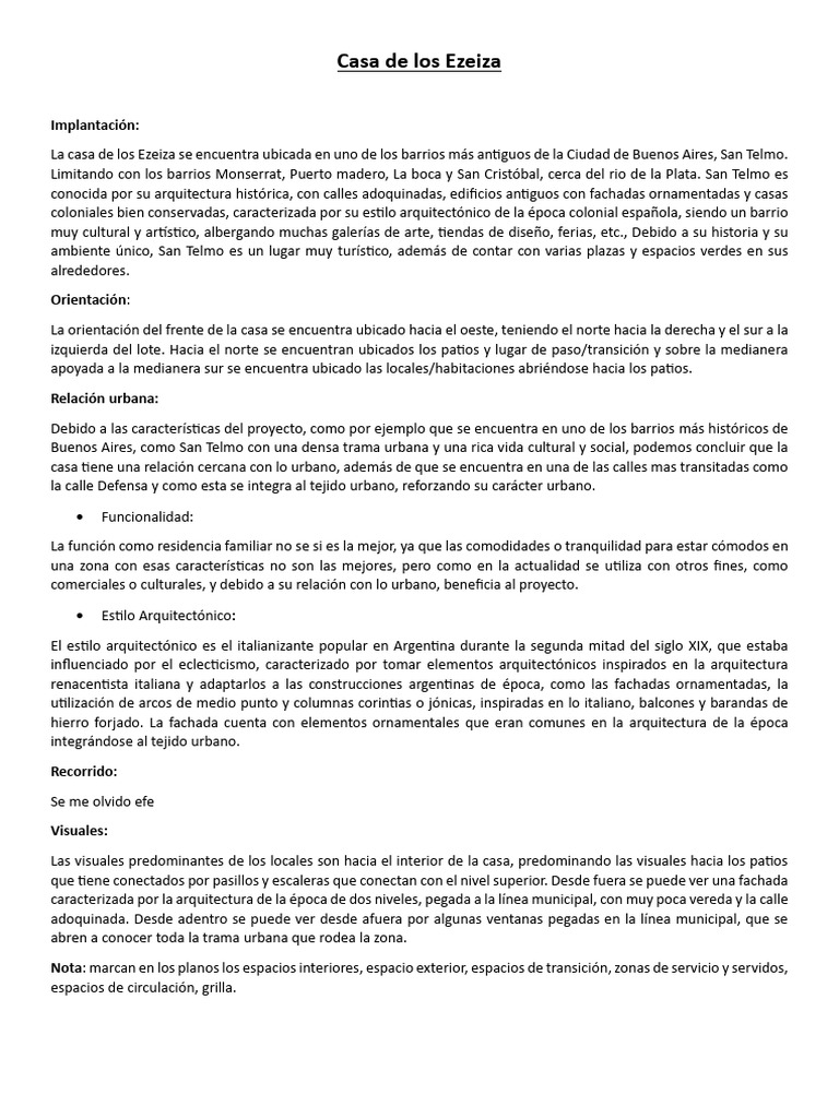 Casa de Los Ezeiza | PDF