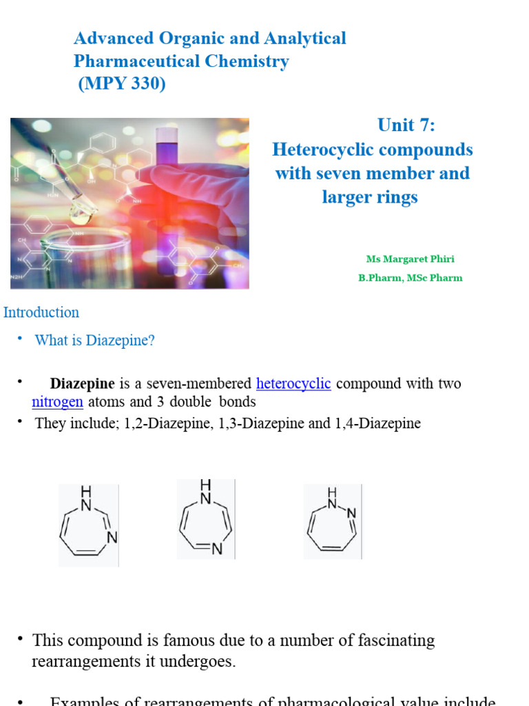 Unit 7 - Heterocyclic Compounds With Seven Member and Larger Rings | PDF | Self-Improvement ...