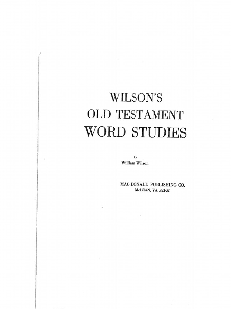 Old Testament Word Studies | PDF