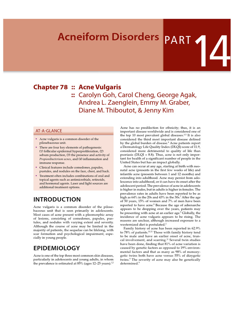 Fitzpatrick - S Acne Vulgaris | PDF