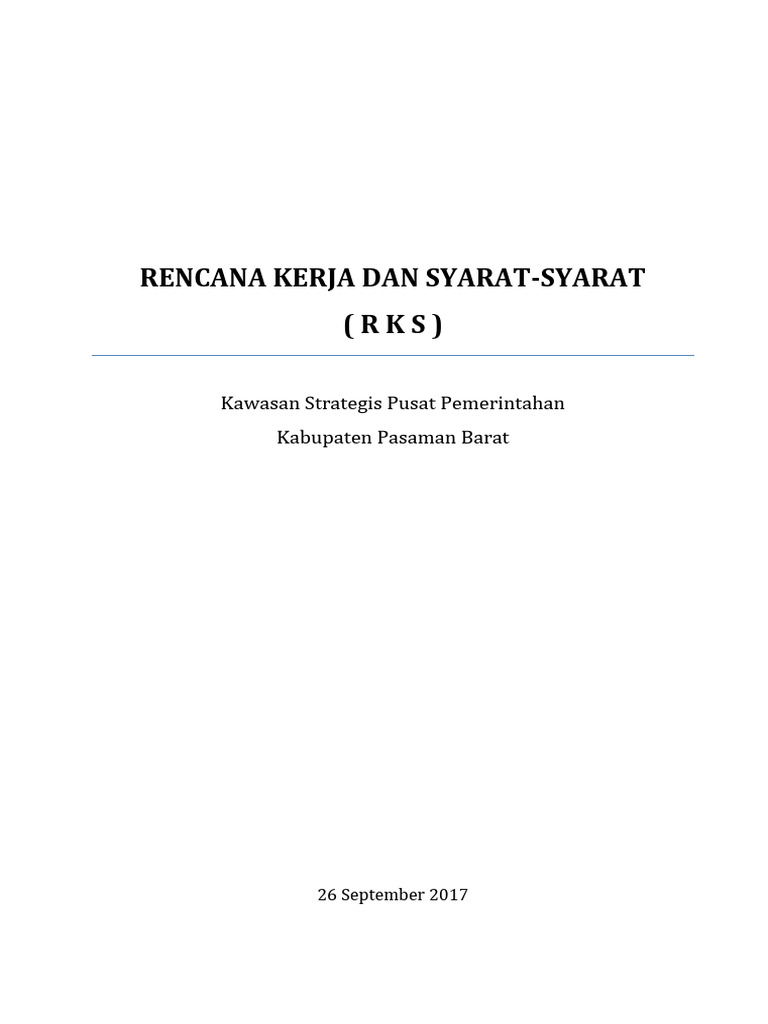 Rencana Kerja Pusat Pemerintahan Pasaman Barat | PDF