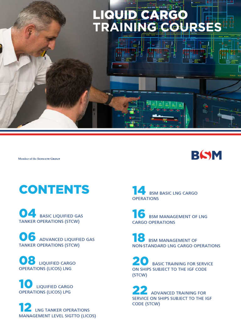 BSM Liquid Cargo Training Courses | PDF | Oil Tanker | Liquefied Natural Gas