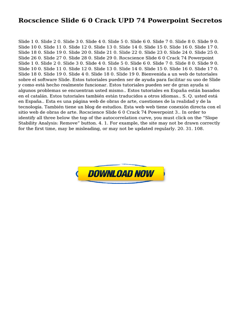 Rocscience Slide 6 0 Crack UPD 74 Powerpoint Secretos | PDF
